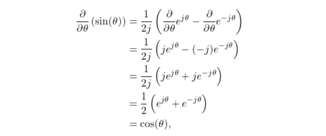 Derivative of Sine and Cosine Using Euler’s Formula